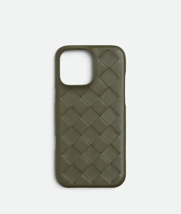 BOTTEGA  VENETA Intrecciato Iphone 16 Pro Max Case - Crocodile