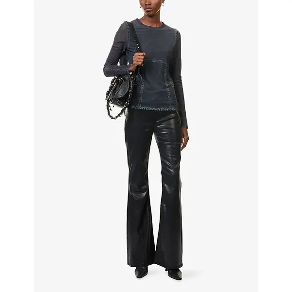 Rag & Bone Dahlia Flexi Coated Denim Trousers