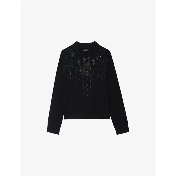 Zadig&Voltaire Rhinestone-embellished Cashmere Jumper