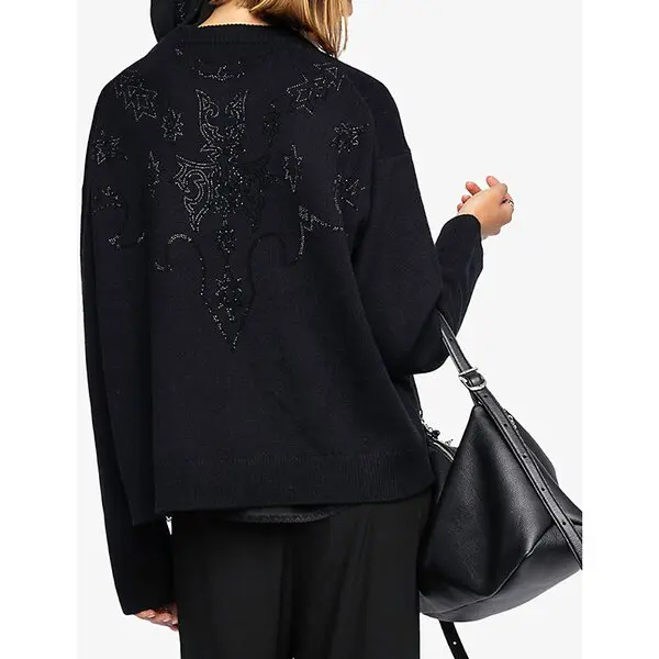 Zadig&Voltaire Rhinestone-embellished Cashmere Jumper