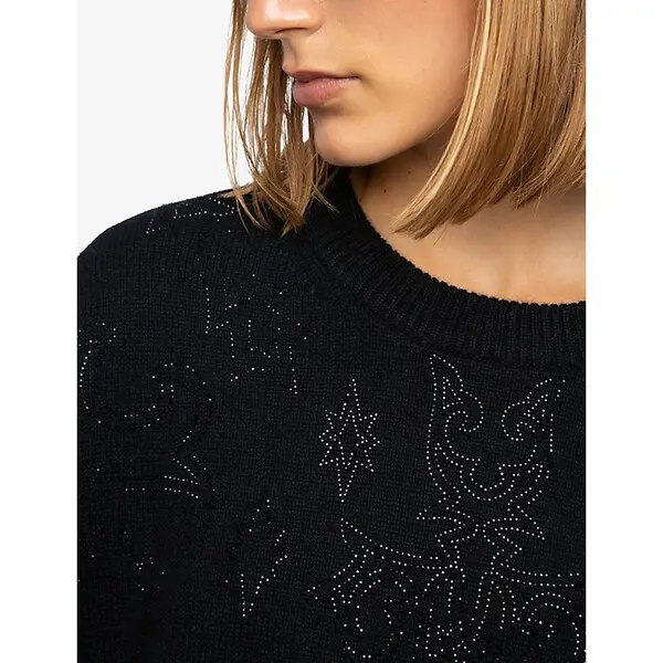 Zadig&Voltaire Rhinestone-embellished Cashmere Jumper