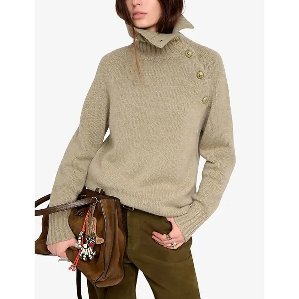 Zadig&Voltaire Mora Funnel-neck Cashmere Jumper