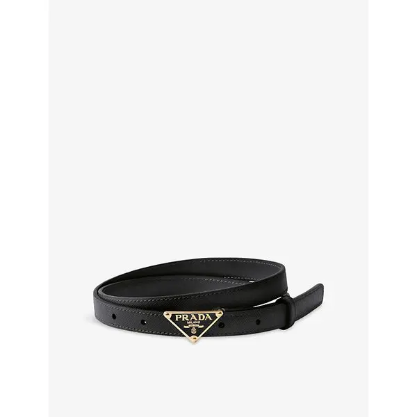 Prada Saffiano Leather Belt - Black