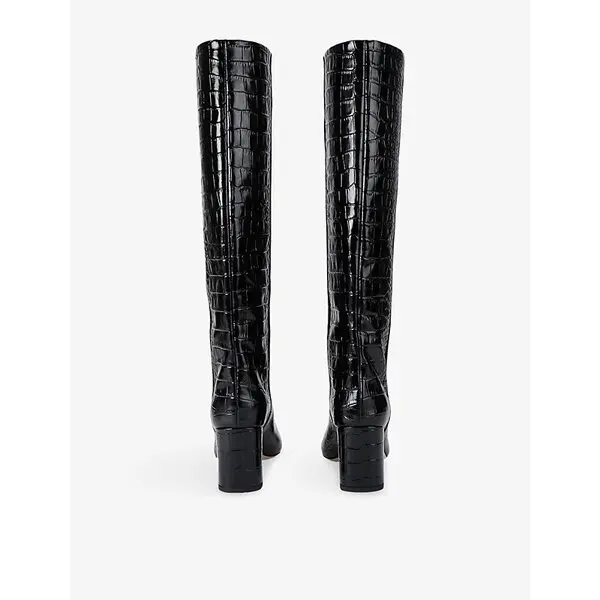 Paris Texas Anja 70 Leather High-leg Boots - Black