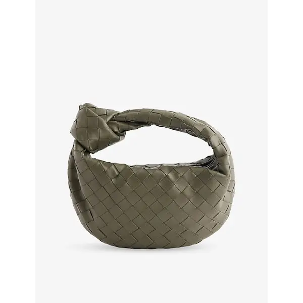 Bottega Veneta Mini Jodie Leather Hobo Bag - Pickle-silver