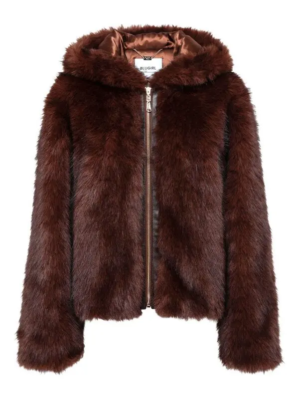 BLUGIRL Faux Fur Hooded Jacket