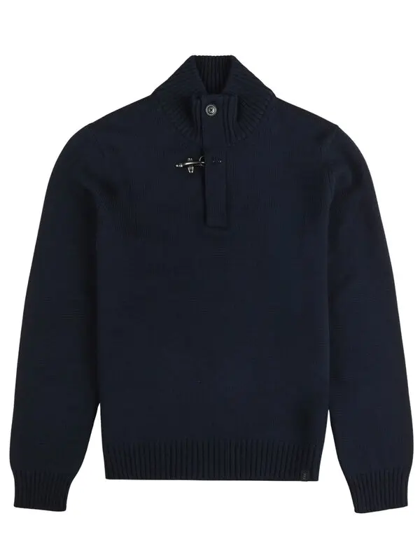 FAY Fine Wool Turtleneck Sweater - Blue