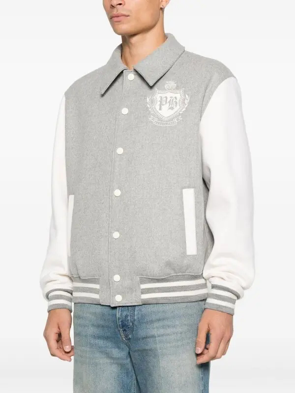 Balmain Jacket With Wool Buttons - Grey