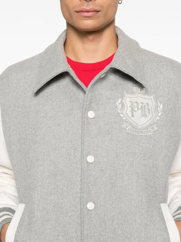 Balmain Jacket With Wool Buttons - Grey