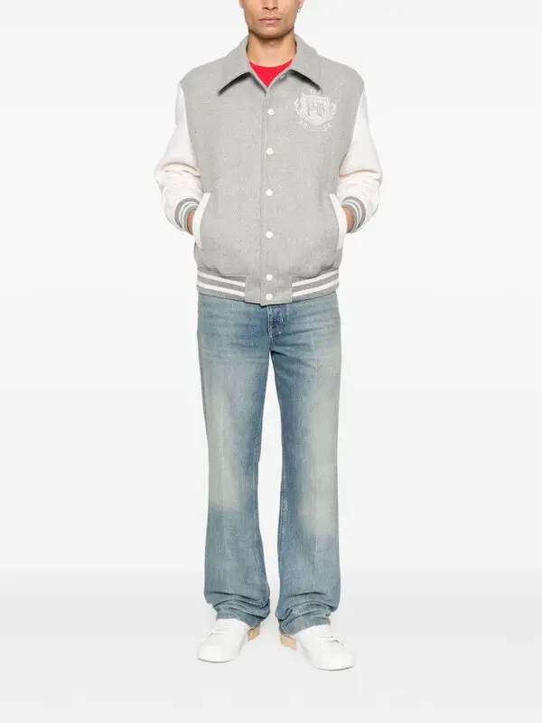 Balmain Jacket With Wool Buttons - Grey