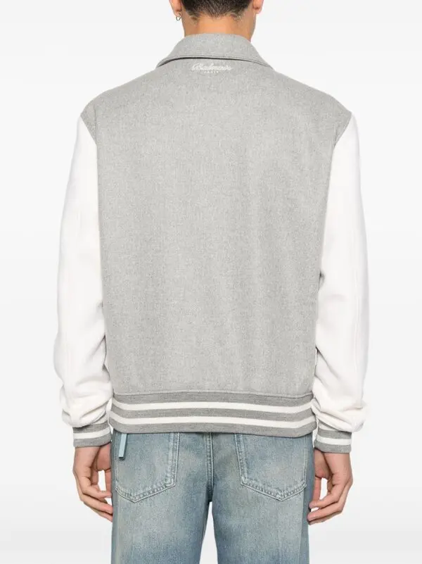 Balmain Jacket With Wool Buttons - Grey