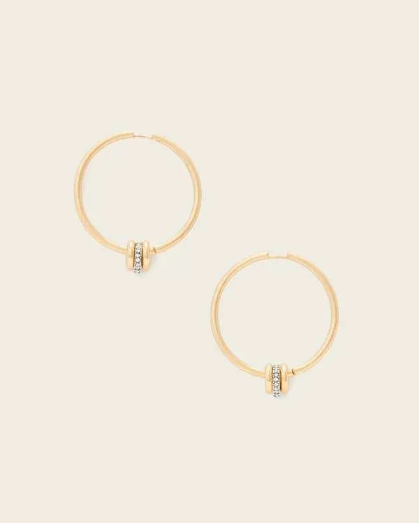 ALLSAINTS Selene Bolt Hoop Earrings - Rose Gold