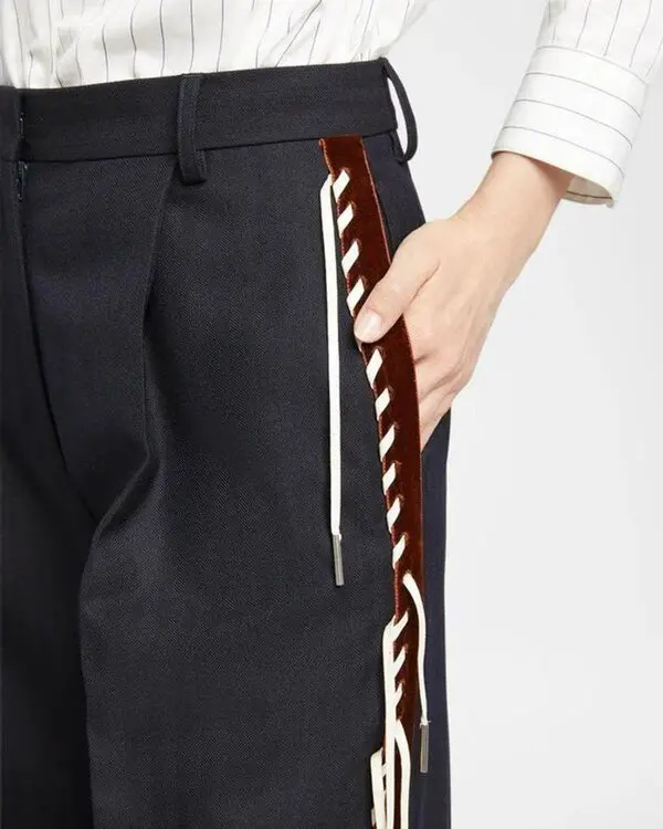 Dries Van Noten Embellished Tuxedo Pants