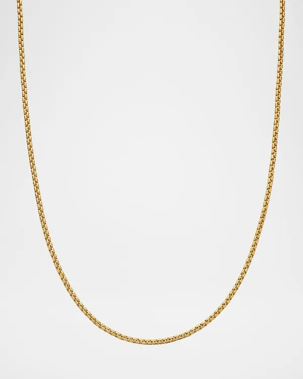 David Yurman 18k Box Chain Necklace - Gold