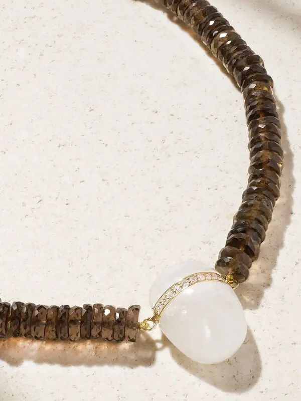 Jia Jia Gold Multi-stone Pendant Necklace - Brown