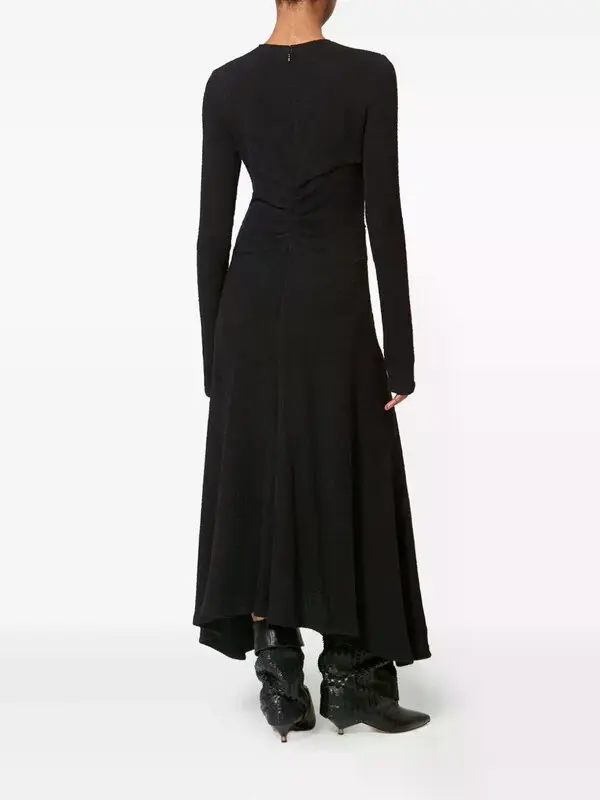 Isabel Marant Étoile Flora Ruched Long Sleeve Dress - Black