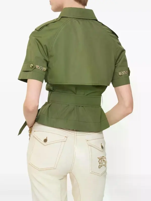 Burberry Cropped Cotton Poplin Trench Shirt