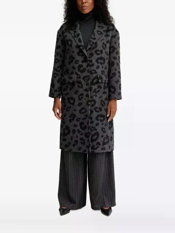 SILVIAN HEACH Leopard Print Coat With Pockets