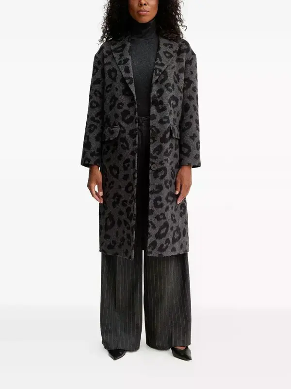 SILVIAN HEACH Leopard Print Coat With Pockets