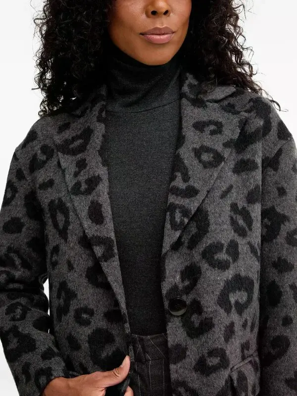 SILVIAN HEACH Leopard Print Coat With Pockets