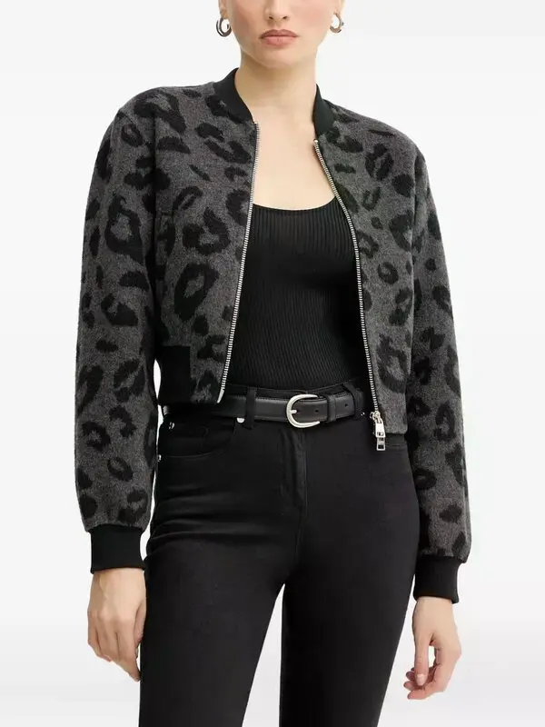 SILVIAN HEACH Leopard Print Zip Jacket