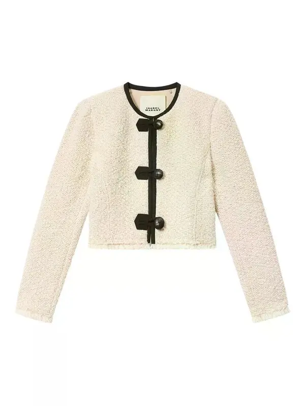 Isabel Marant Étoile Ecru Suede-style Button Jacket - Neutrals