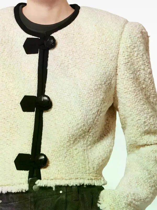 Isabel Marant Étoile Ecru Suede-style Button Jacket - Neutrals