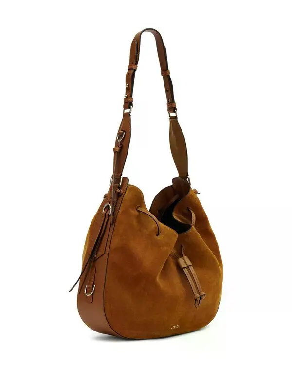 Isabel Marant Étoile Suede Calfskin Bolton Shoulder Bag - Brown