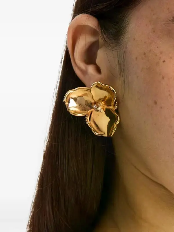 Oscar De La Renta Floral Stud Earrings