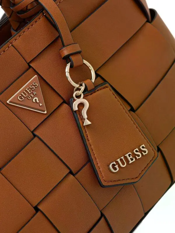Guess Woven-design Crossbody Bag