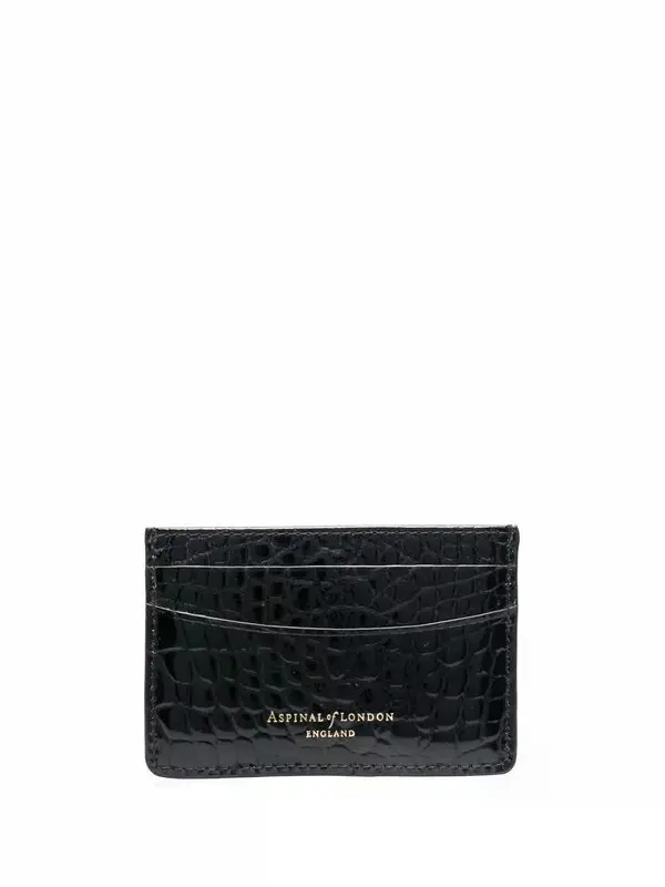 ASPINAL OF LONDON Croc-effect Cardholder