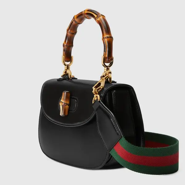 Gucci Bamboo 1947 Small Leather Bag - Black
