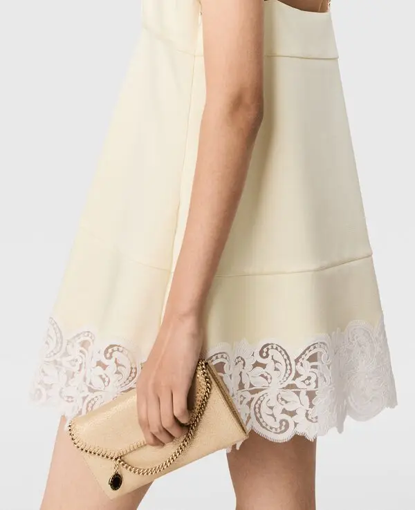 Stella McCartney Lace-trimmed Satin Mini Dress - Buttermilk