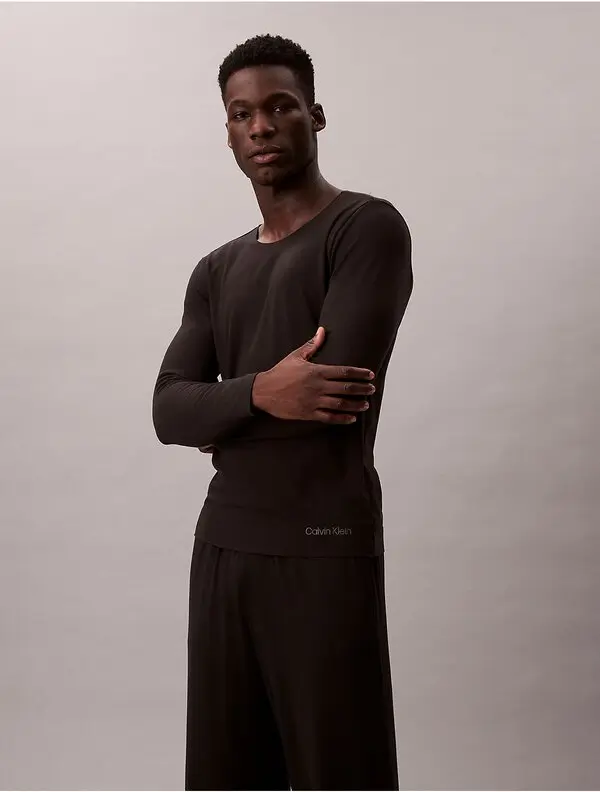 Calvin Klein Turbowarm Crewneck Long Sleeve Tee - Black
