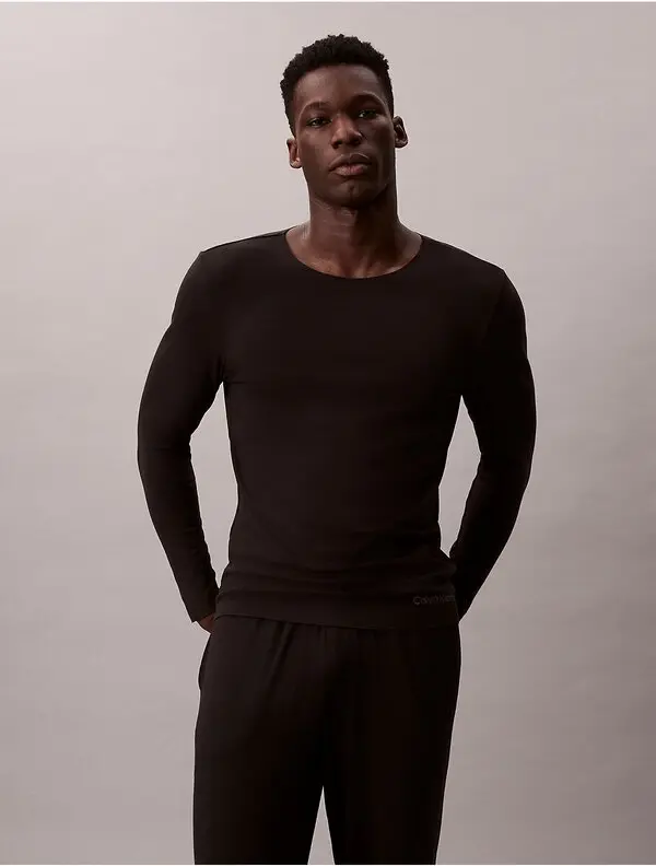 Calvin Klein Turbowarm Crewneck Long Sleeve Tee - Black