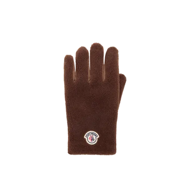 Moncler Teddy Padded Gloves - Brown