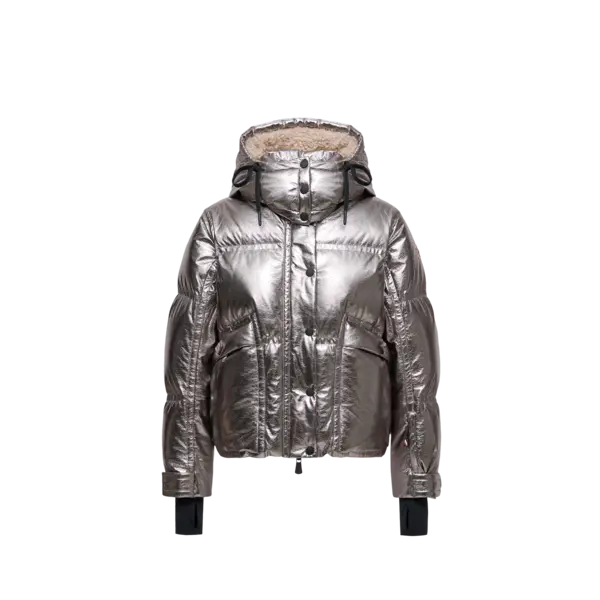 Moncler Calaque Metallic Hooded Ski Jacket