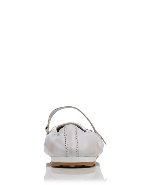 Miu Miu Mary Jane Flats - Bianco