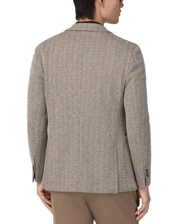 Boggi Milano Herringbone Jacket - Taupe