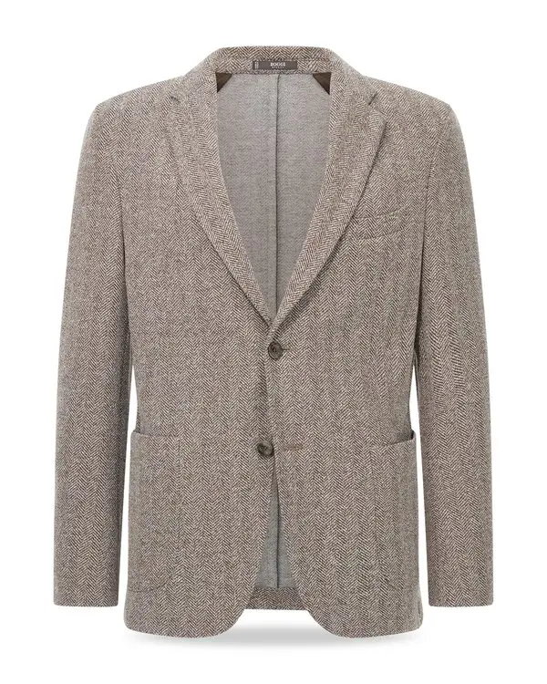 Boggi Milano Herringbone Jacket - Taupe