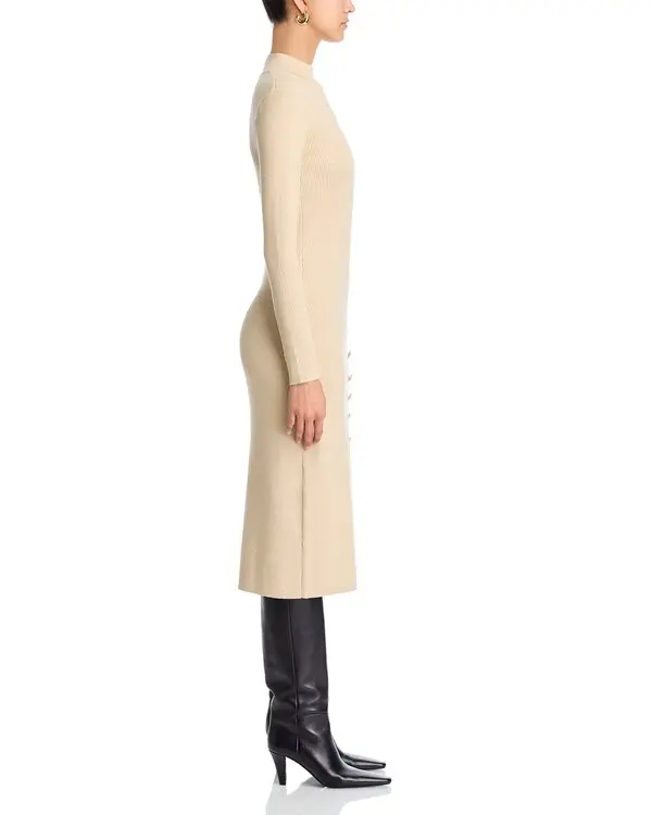 Elie Tahari The Chaya Sweater Dress - Gold With Gold Lurex - 50% Off |  Editorialist