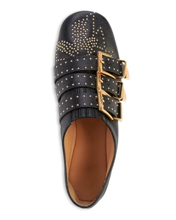 Chloé Susan Buckled Flats - Black