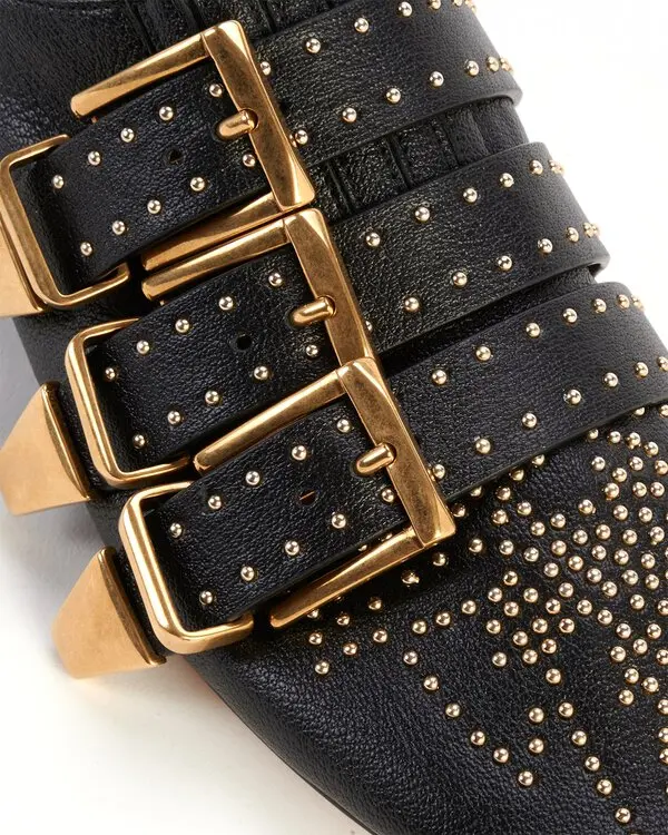 Chloé Susan Buckled Flats - Black