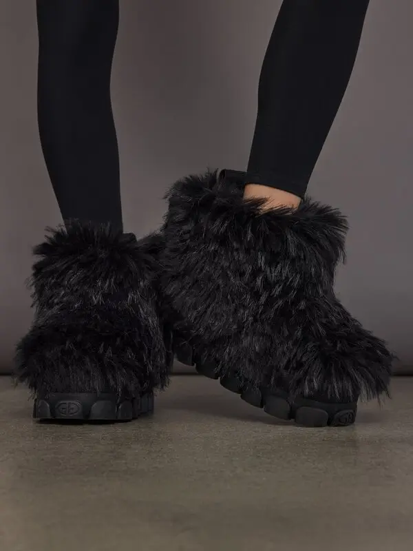 Goldbergh Sofie Faux Fur Snow Boots - Black