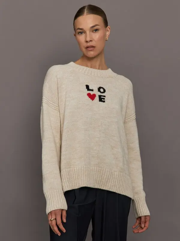 KERRI ROSENTHAL Boyfriend Love Squared Sweater