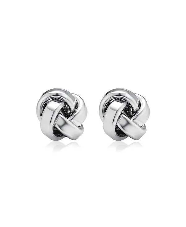 ORADINA Sterling Eternal Knot Stud Earrings - Silver