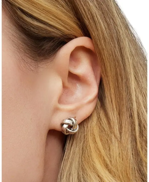 ORADINA Sterling Eternal Knot Stud Earrings