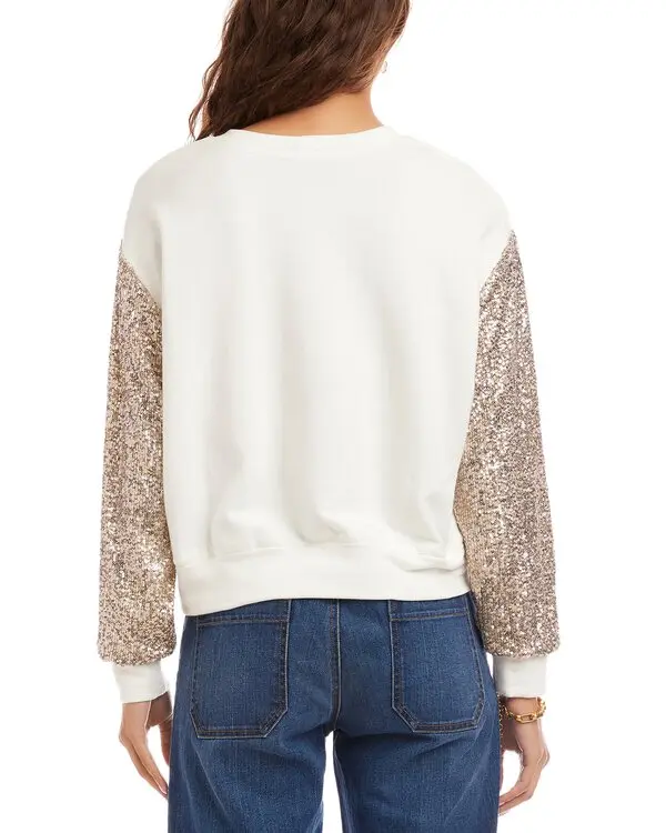 Karen Kane Sequined Sleeve Sweater