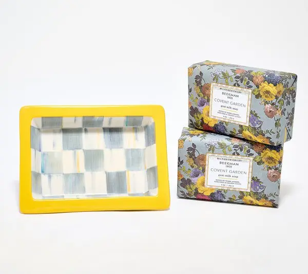 BEEKMAN 1802 X Mackenzie Childs Set Of 2 Bar Soap W/ Dish - One-color