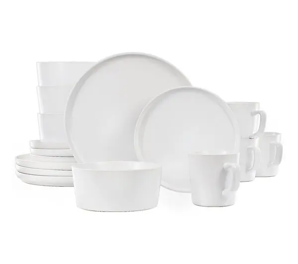 ELAMA Luxmatte White 16 Piece Dinnerware Set - One-color